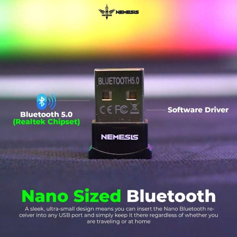 Jual Nyk Nemesis N-10 Usb Bluetooth 5.0 Dongle Nyk N10 Realtek Chipset ...