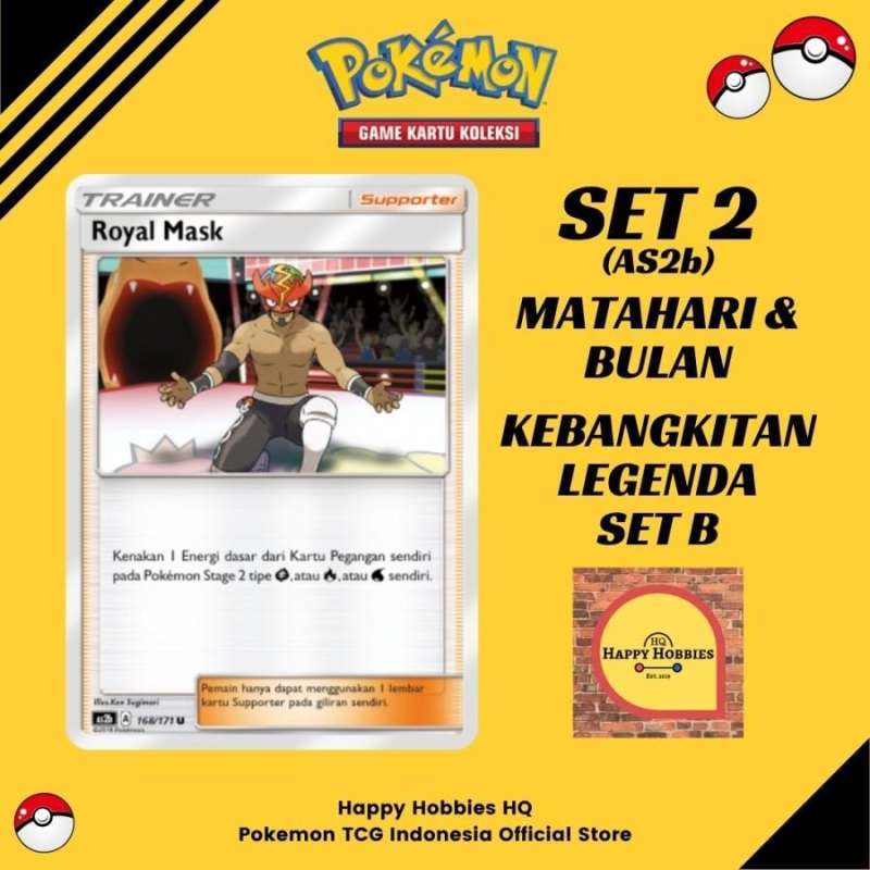Jual Pokemon TCG Indonesia AS2b 168/171 Royal Mask U di Seller Happy Hobbies HQ Official Store ...