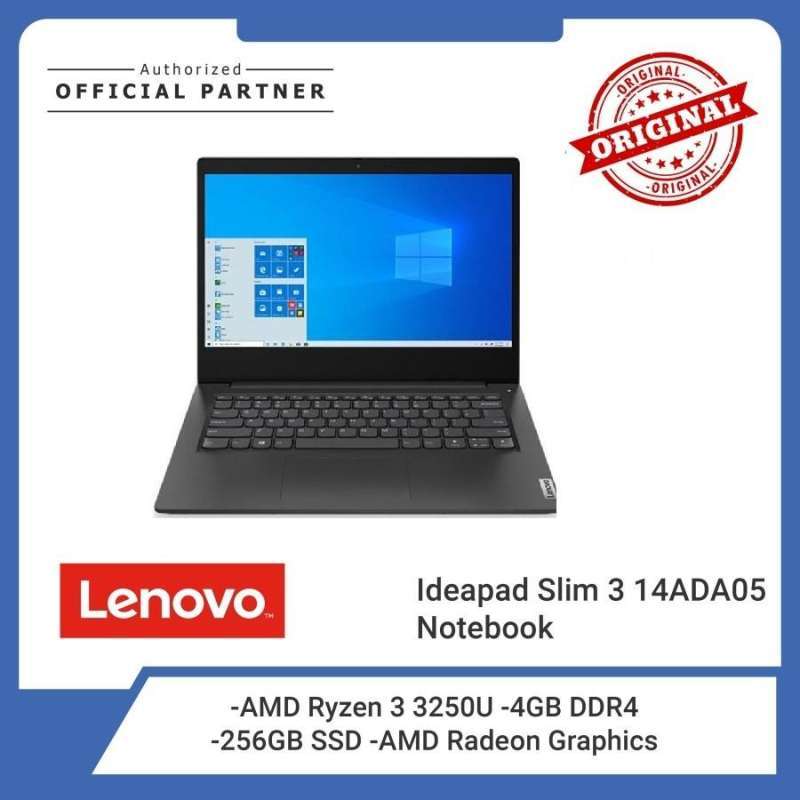 Jual LENOVO Laptop Ideapad Slim 3 14ADA05 (81W000GDID) R3-3250U/4GB/256GB di Seller JAYA_ABADI ...