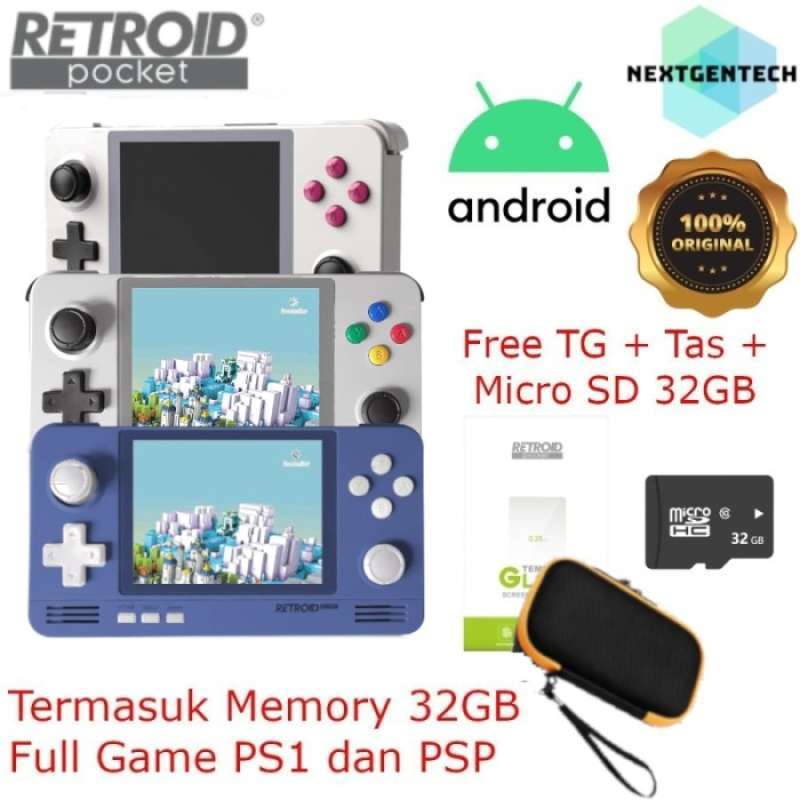 Promo Retroid Pocket 2 Plus 2+ Handheld Retro Gaming System Game ...