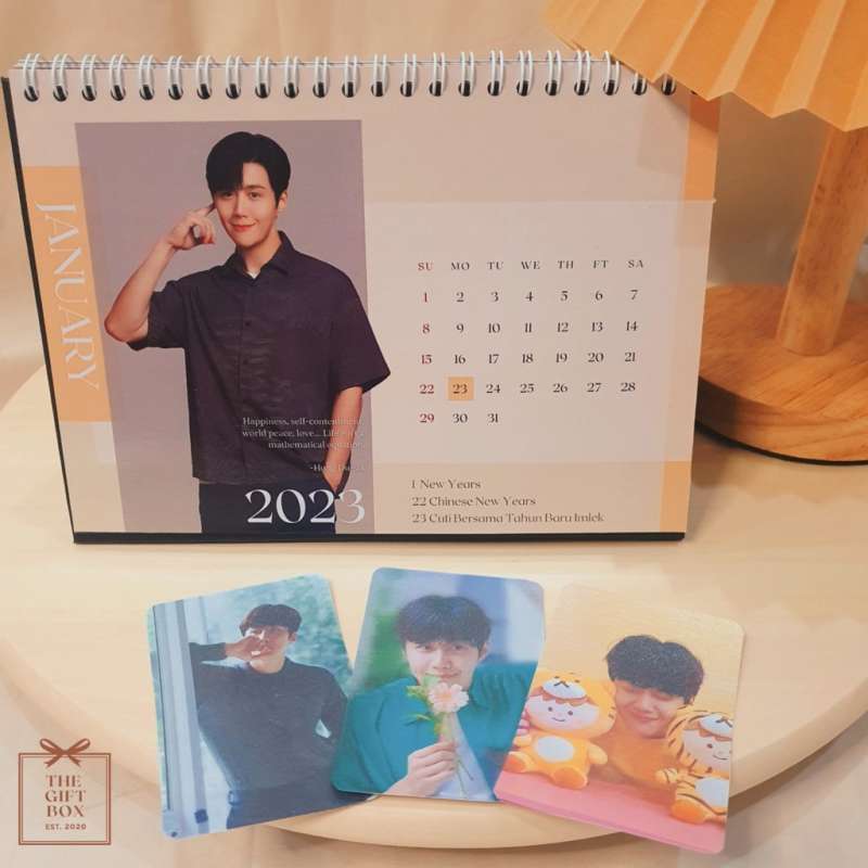 Promo KALENDER KIM SEON HO 2023 | A5 Kalender Meja | Kalender Kayu - K ...
