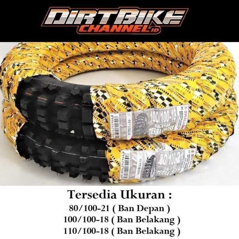 Jual BAN TRAIL SWALLOW TERRA CROSS 18 21 Depan Belakang 100 110 KLX CRF ...