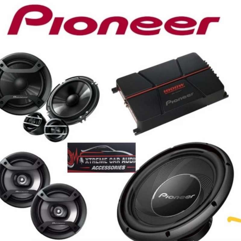 Jual paket audio mobil Full sett Pioneer split coaxial Power sub di ...