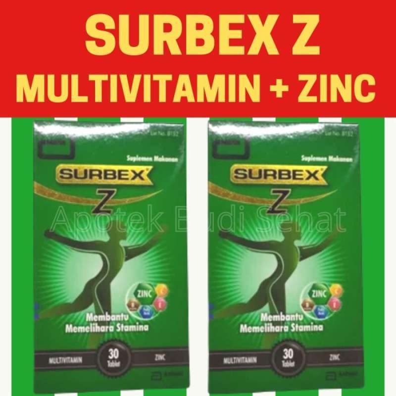Jual Surbex Z Multi Vitamin C Vitamin E Zinc Box Isi 30 Tablet Di ...