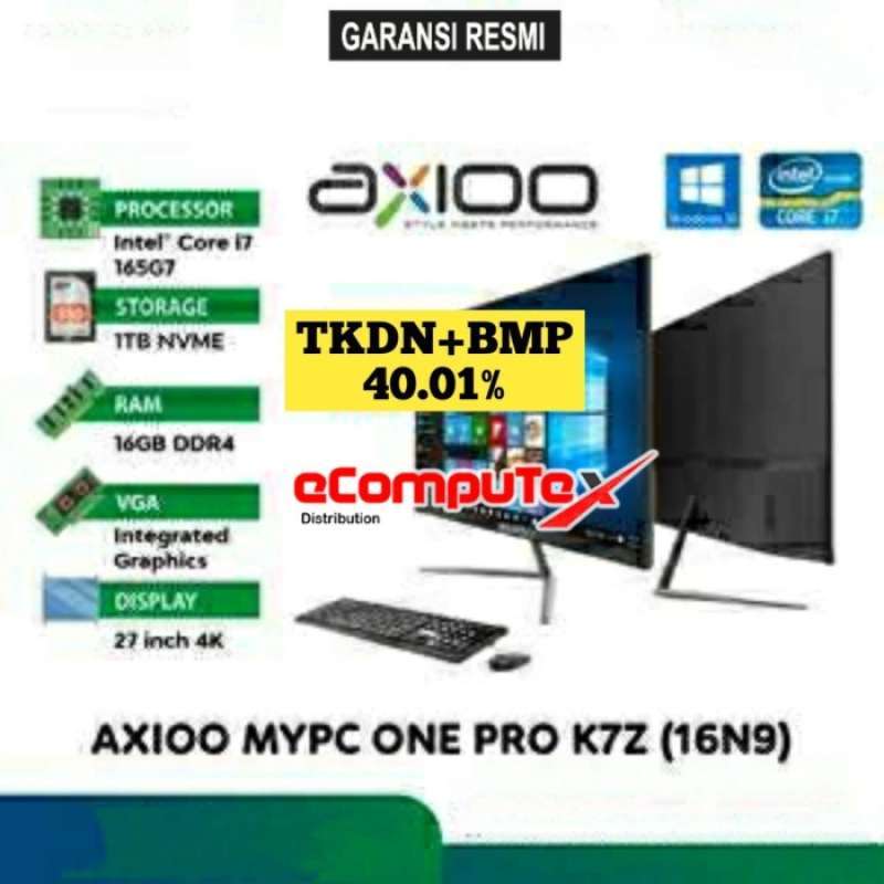 Jual Pc Aio Axioo Mypc One Pro K7z (16n9) I7 Ram 16gb Tkdn Garansi Resmi Di Seller Ecomputex ...