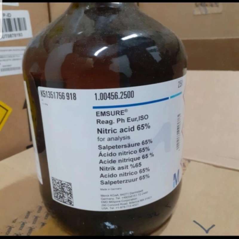 Promo Nitric acid 65% merck // asam nitrat //HNO3 1.00456 Diskon 33% di ...