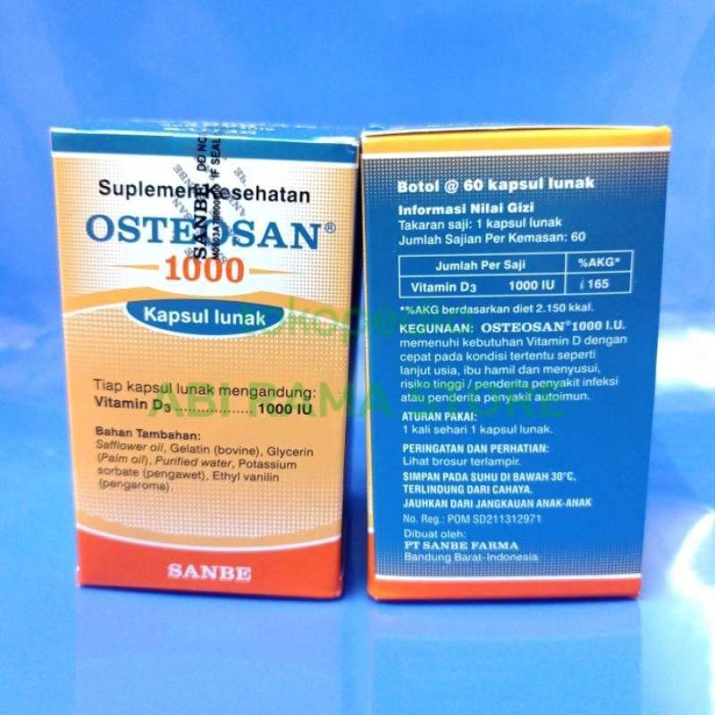 Jual Osteosan 1000 Vitamin D3 1000 Iu 1 Botol 60 Kapsul Lunak Di Seller ...