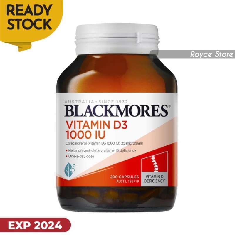 Promo Blackmores Vitamin D3 1000 IU - 200 Tabs Diskon 33% di Seller Anes Medika Center - Tugu ...