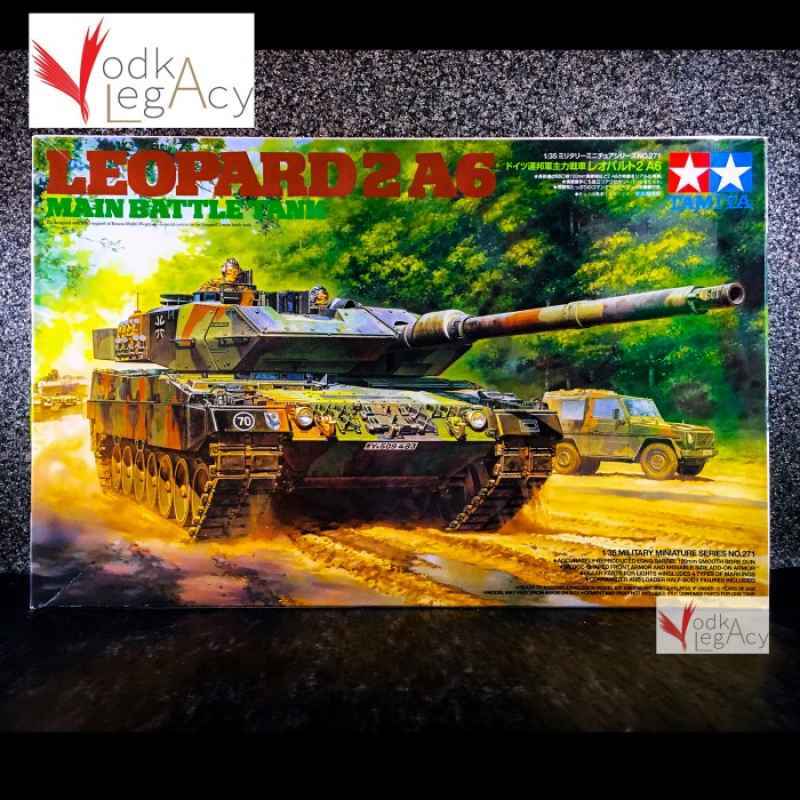 Promo Tamiya 1/35 Military German Leopard 2 A6 Main Battle Tank Model ...