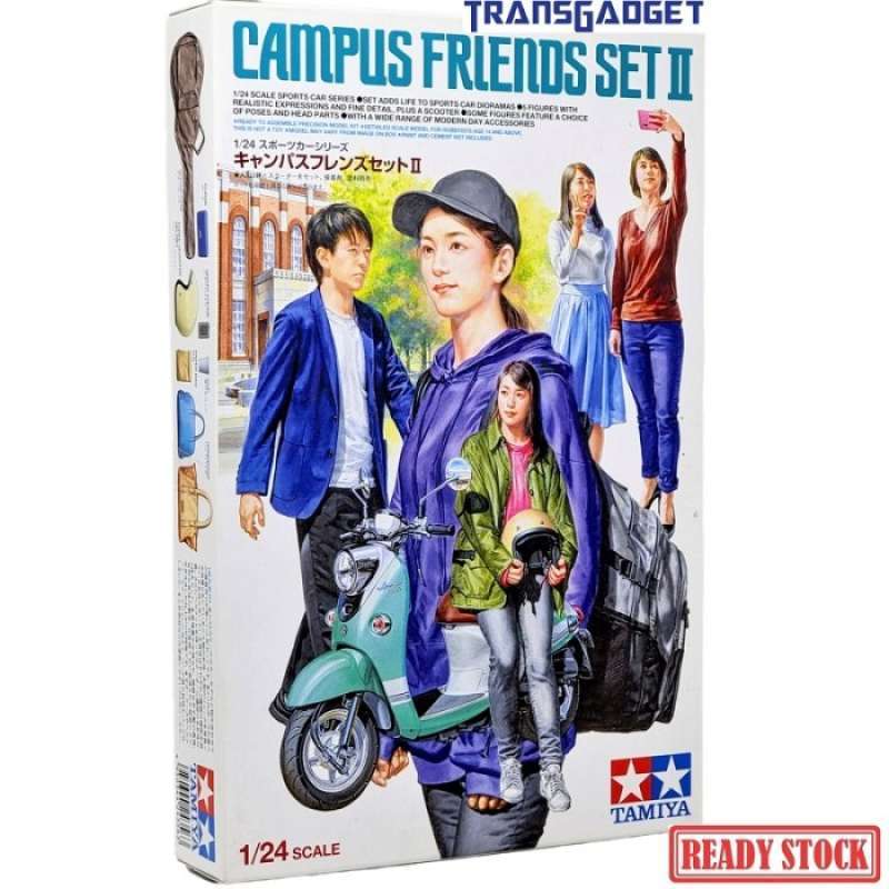 Promo TAMIYA Campus Friends Set II 1/24 Scale Plamo - 5 Figures ...