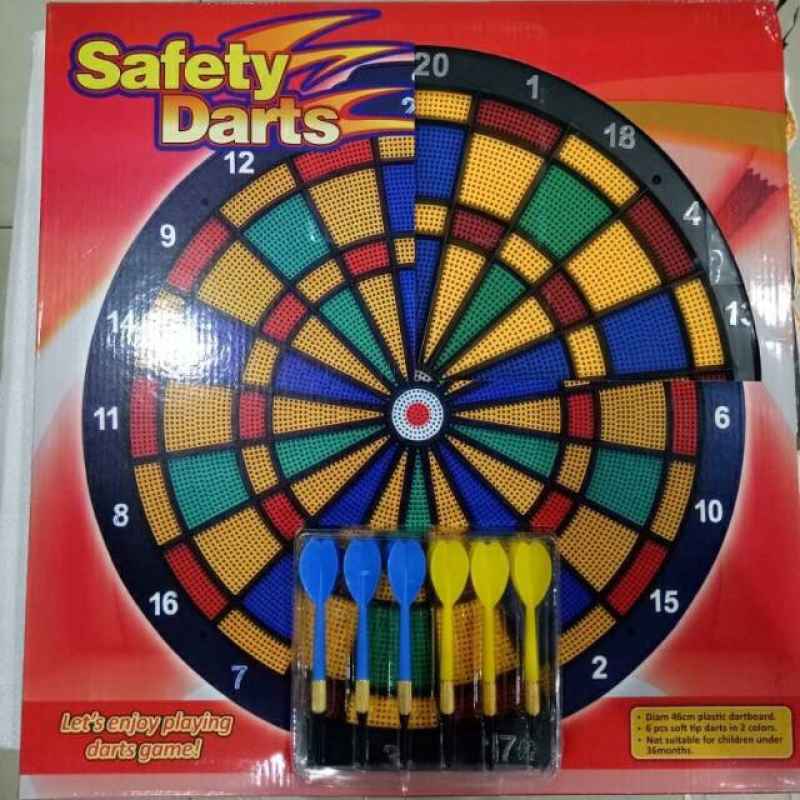 Promo Papan dart game board safety diameter 45.5Cm cocok untuk Anak ...