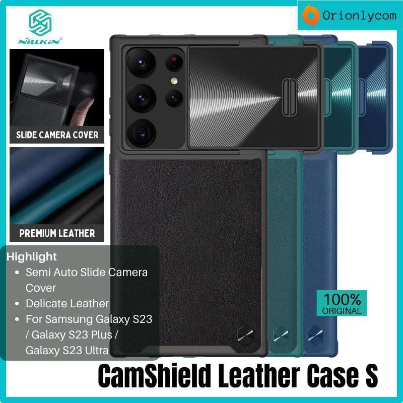 Jual Case Samsung Galaxy S23 / S23 Plus / S23 Ultra NILLKIN CamShield Leather S Semi Auto Slide ...