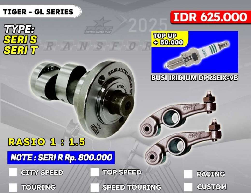 Jual Master Cam RRA BRT Noken As TIGER GL Pro GL MAX MEGAPRO di Seller DIRT BIKE CHANNEL ID ...