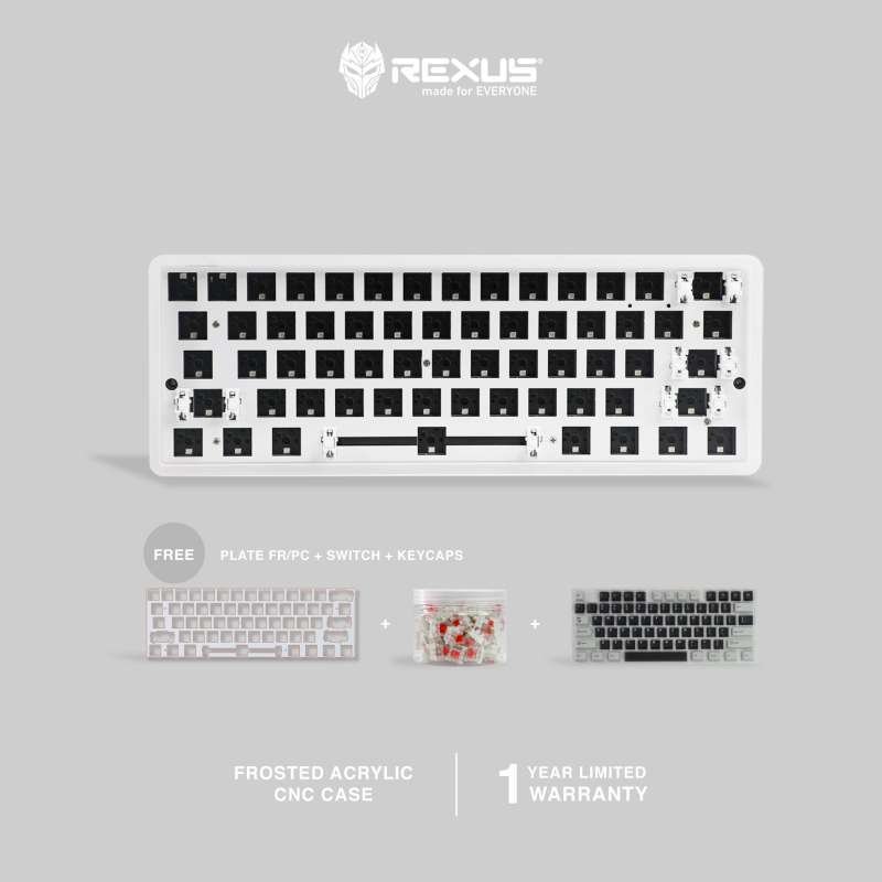 Promo Rexus Keyboard Gaming Mechanical Daxa M61 Barebone Acrylic ...