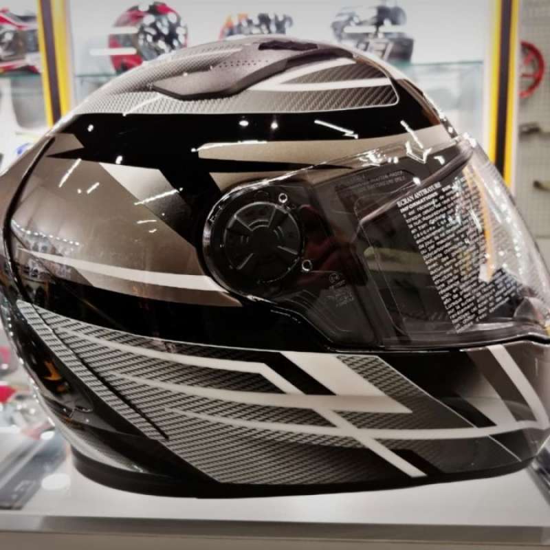 Jual Zeus Zs813 Black An1 Silver | Helm Motor Bikers Full Face Not Kyt ...