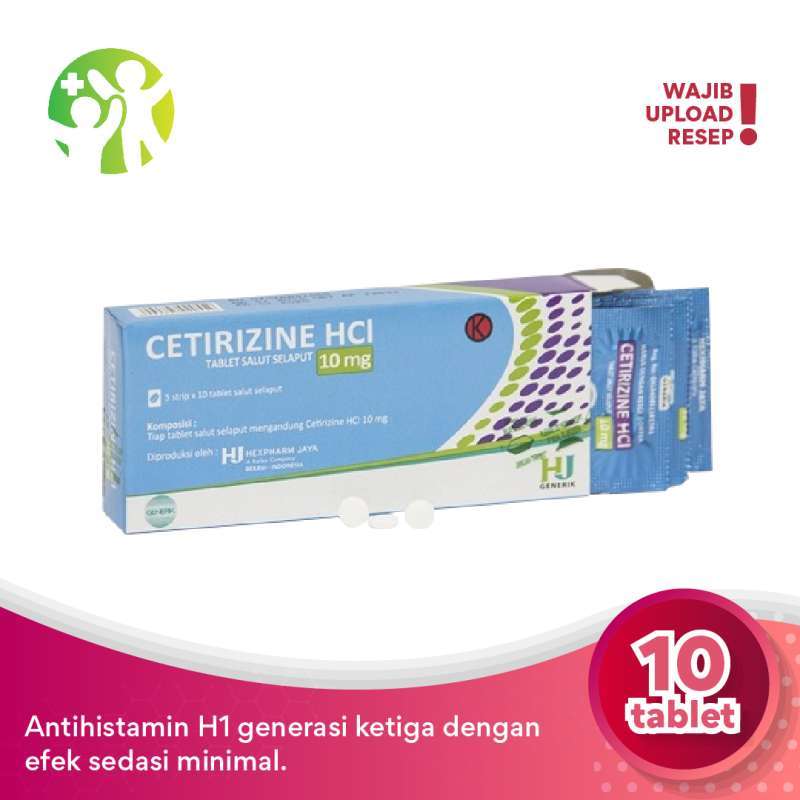 Jual Cetirizine 10 Mg Tablet - Pengobatan Rhinitis Menahun, Alergi ...