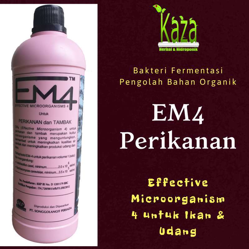 Jual Bakteri Pengurai EM4 Pink Perikanan Tambak 1 liter di Seller Kaza ...