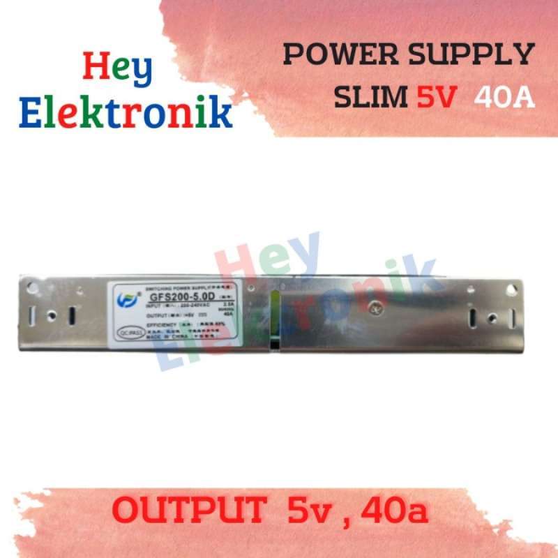 Promo POWER SUPPLY RUNNING TEXT SLIM ADAPTOR 5V 20A 40A 60A B - 5V 40A ...