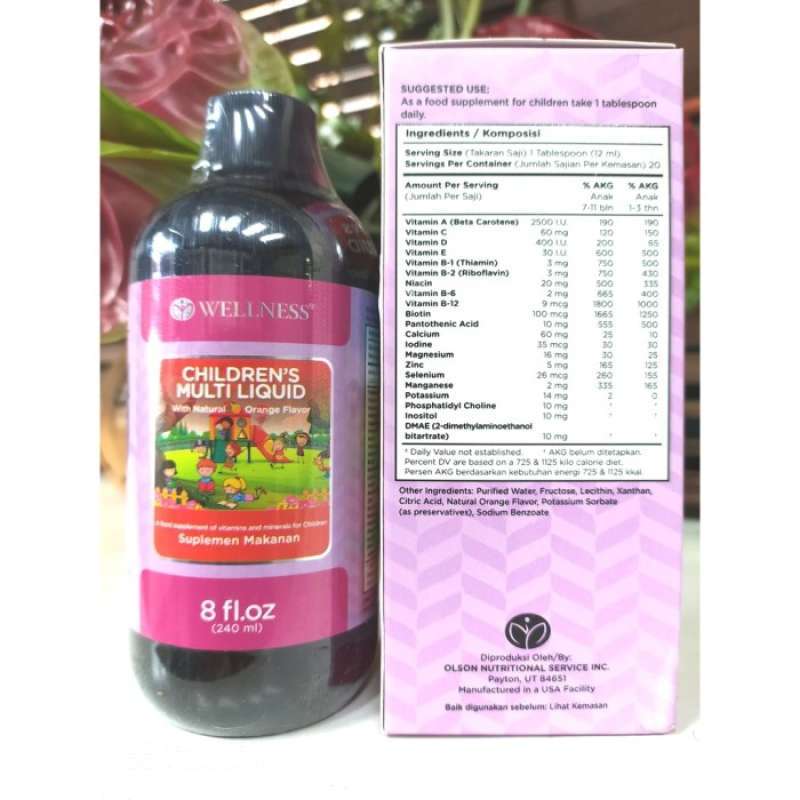 Jual Wellness Children Multi Liquid Isi 240 Ml Vitamin Anak Rasa Jeruk ...