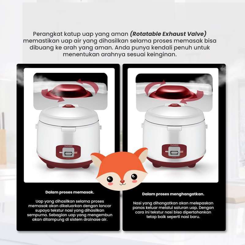 Promo Cuckoo Mechanical Rice Cooker 1.8 L Cr-1055/rd Magic Com Penanak ...