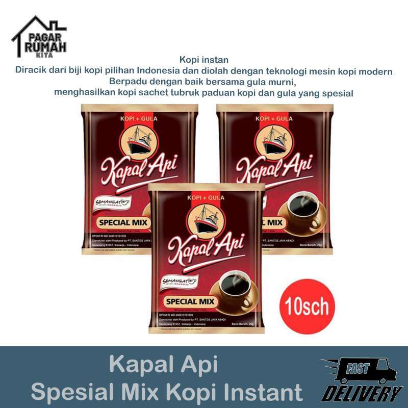 Promo KAPAL API Spesial Mix Kopi Instant [10 Sachet] Diskon 10% di ...
