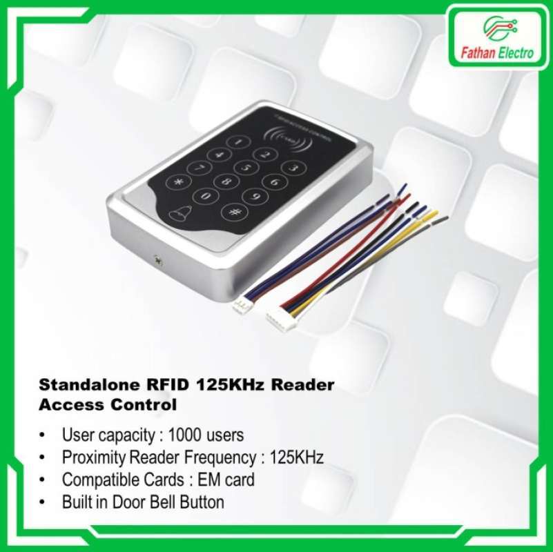 Promo PAKET ACCESS DOOR RFID 125KHZ WITH KEYPAD - ACCESS CONTROL STANDALONE - DR BARANG STORE ...