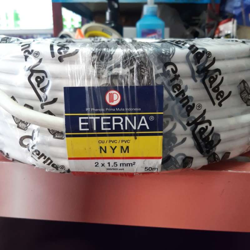 Jual kabel nym eterna 2x1.5 kawat,putih 50 meter,roll di Seller TB Amanah - | Blibli