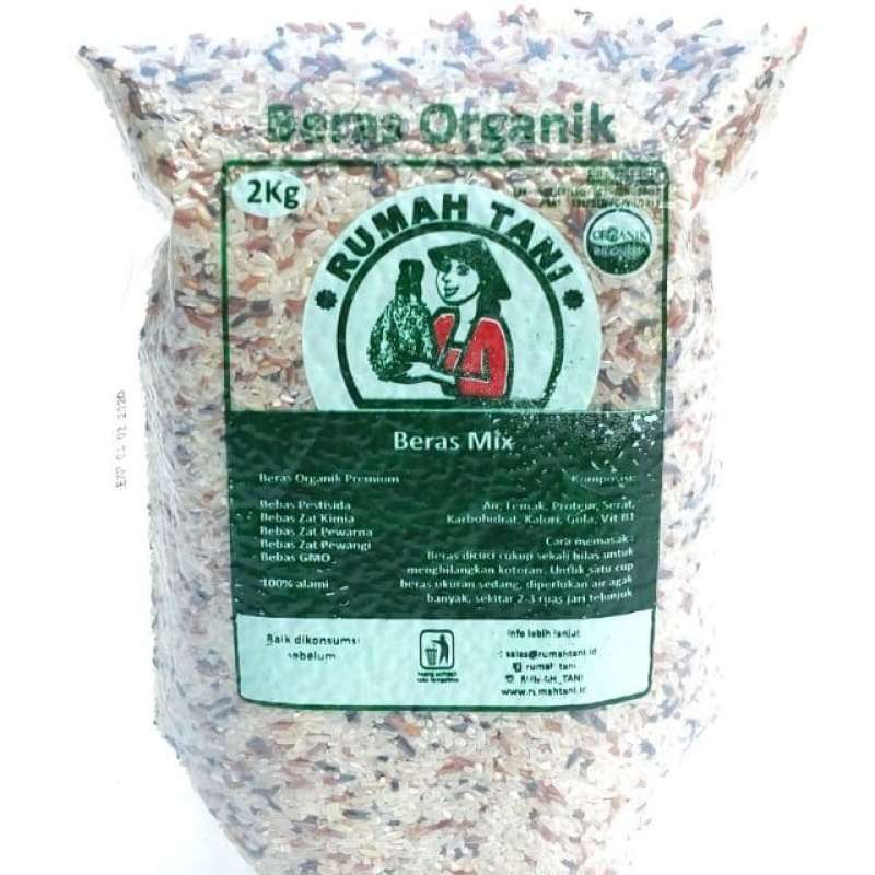 Jual Rumah Tani Beras Mix 4 Organik 2 kg mix beras putih, merah, coklat ...