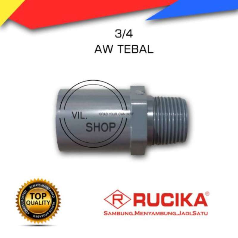 Jual Valve Socket 3/4 Rucika Aw / Socket Drat Luar 3/4 Aw / Sdl 3/4 ...