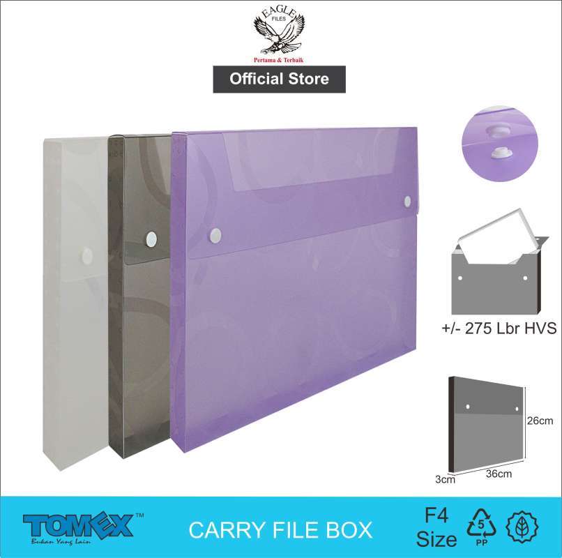 Jual Eagle Files Carry File Box / Carry Case Oval / Map Plastik Tenteng ...