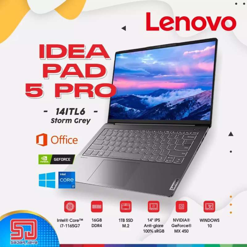 Jual Lenovo Ideapad 5 Pro 47id I7-1165g7 / 16gb / Ssd 1tb / 14″ Ips / Win10 + Ohs Ultrabook Ip5 ...