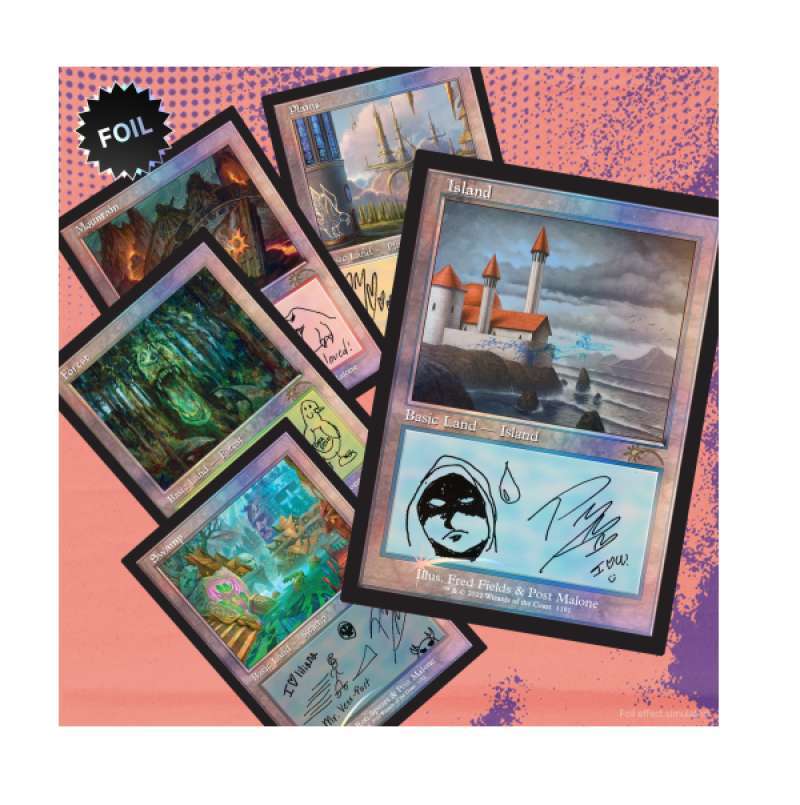 Promo Mtg Secret Lair X Post Malone: The Lands Foil Edition Diskon 2% ...
