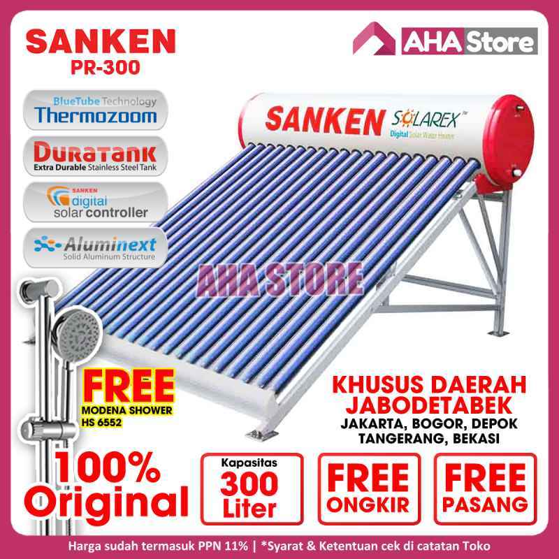 Jual Sanken Solar Water Heater Pemanas Air Matahari Surya 300 L SWH ...