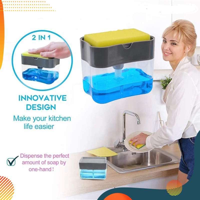 Promo TBS - PC FREE SPONS 2 in 1 Dispenser Sabun Cuci Piring Peralatan ...