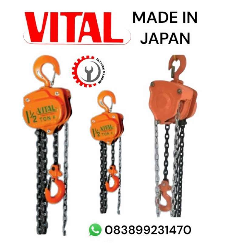 Promo CHAIN BLOCK 1,5 TON X 10 METER VITAL JAPAN Diskon 23% di Seller ...