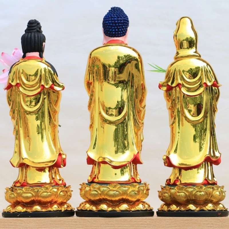 Promo Patung Buddha Tri Ratna/ Si Fang San Sen /buddha Sakyamuni Kwan ...