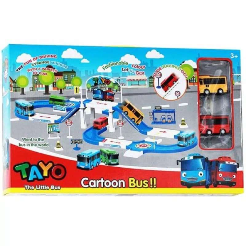 Promo MAINAN ANAK BUS TAYO CARTOON TRACK PARKING TAYO THE LITTLE BUS BER SNI Diskon 23% di ...