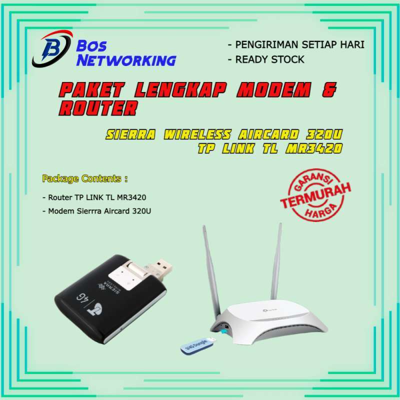 Jual Paket Modem Sierra Wireless Router Tp Link Tl Mr3420 Di Seller Bos ...
