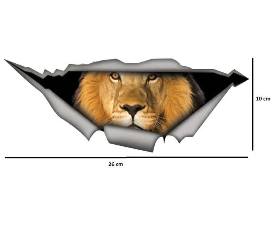 Jual Stiker Mobil Unik Lucu Printing Sticker Lion Peeking Di Seller ...