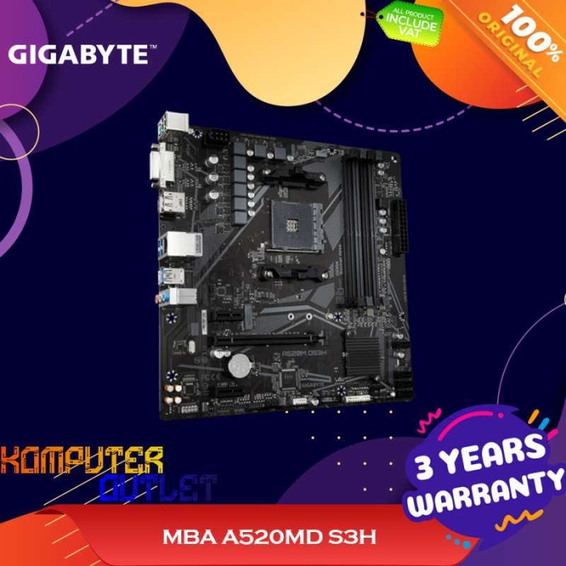 Jual Gigabyte A520m Ds3h Motherboard Amd Socket Am4 (a520 Ddr4) Di ...