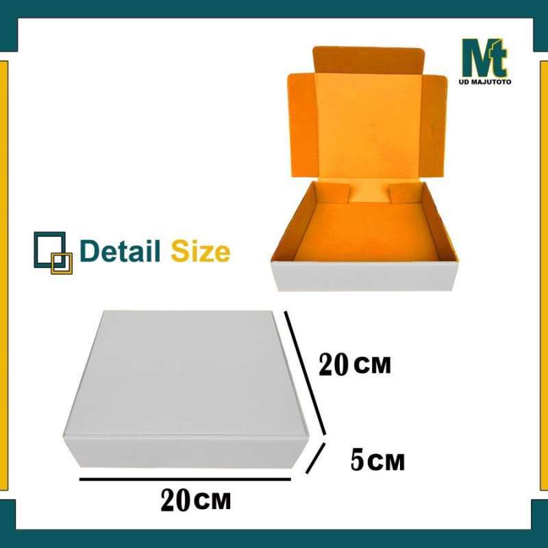 Jual Box 20x20x5 cm/Kardus/Box Pizza/Box Hampers - Putih di Seller Ud ...