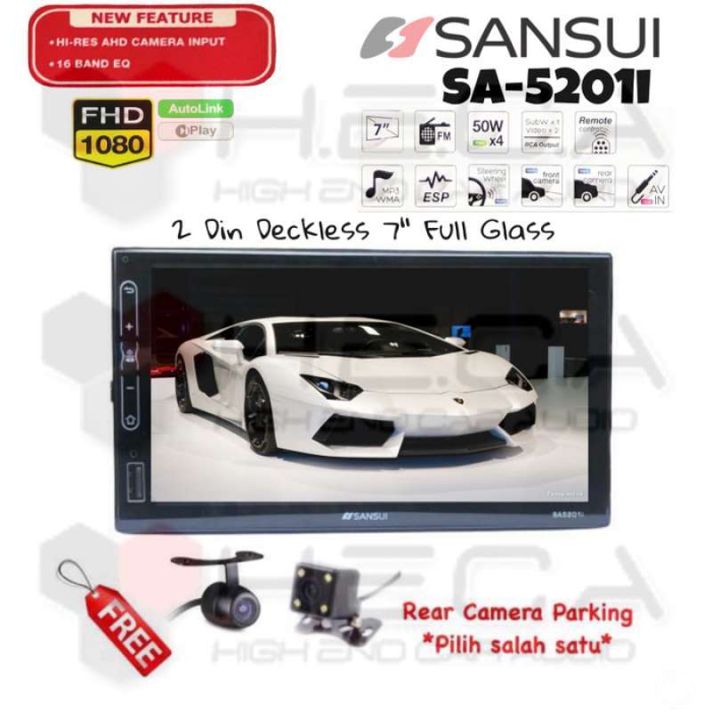Jual Sansui Sa-5201i Mirrorlink Head Unit Double Din Tape Mobil ...