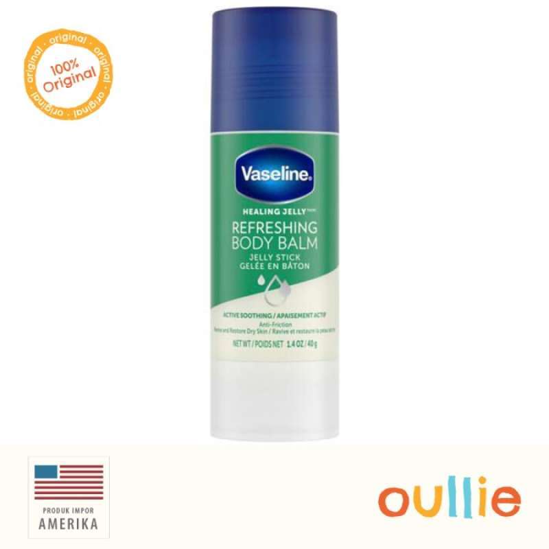 Promo Vaseline Healing Jelly Refreshing Body Balm Stick 40 g 1.4 oz ...