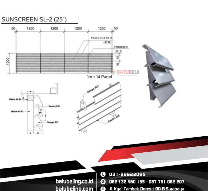 Jual Plafon Metal Ceiling Sunscreen Ukuran 85mm Atap Modern Estetik Di ...