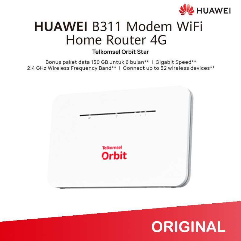 Jual Huawei B311 Modem WiFi Home Router 4G Telkomsel Orbit Star (Free ... Jual Huawei B311 Modem WiFi Home Router 4G Telkomsel Orbit Star (Free ...