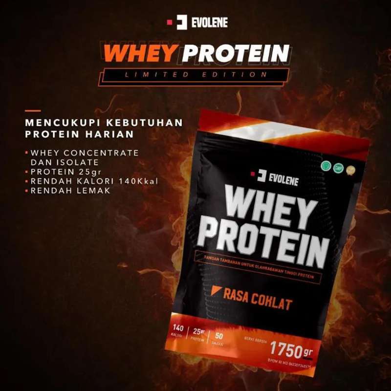 Jual Evolene Whey Protein 50 Sachets 1,9 Kg/ Evo Whey Bpom Dan Halal ...