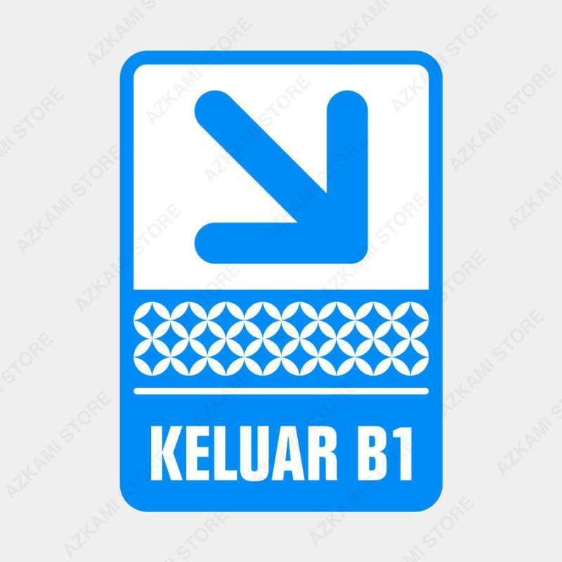 Jual Rambu Papan Petunjuk Arah Keluar 35cm x 50cm Plat Alumunium di Seller Takama Store ...