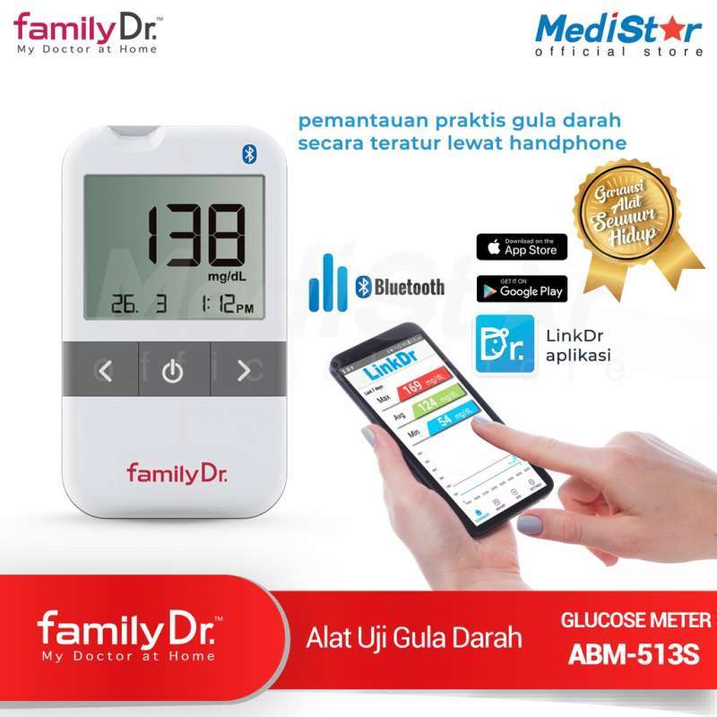 Promo FAMILY DR - Glucose Bluetooth Alat Cek Gula Darah Diskon 21% di ...