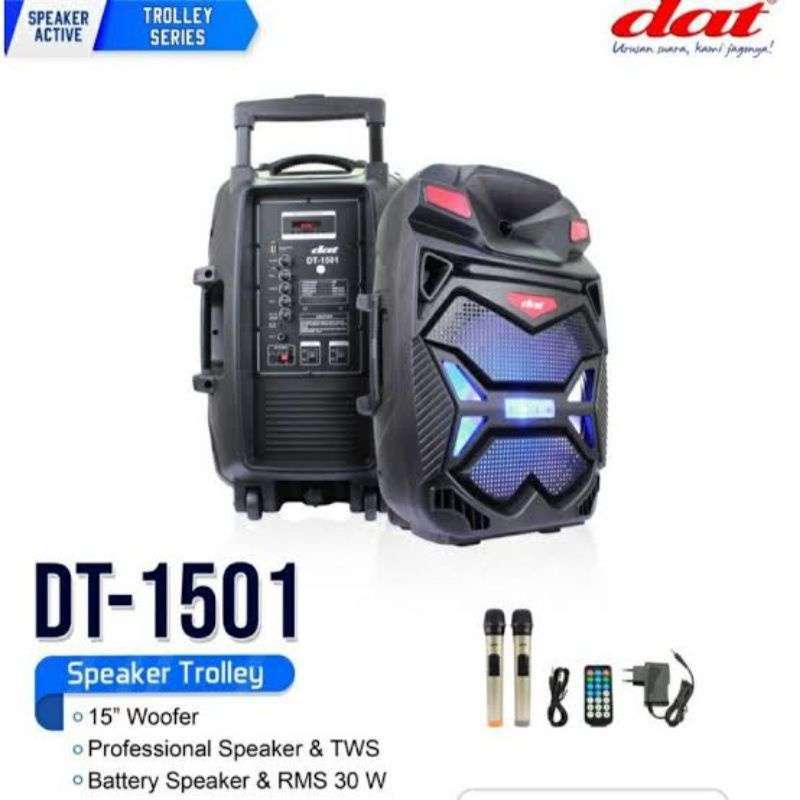 Jual Speaker Portable Dat 15 Inch Dt-1501 Bluetooth Karaoke Radio Audio ...