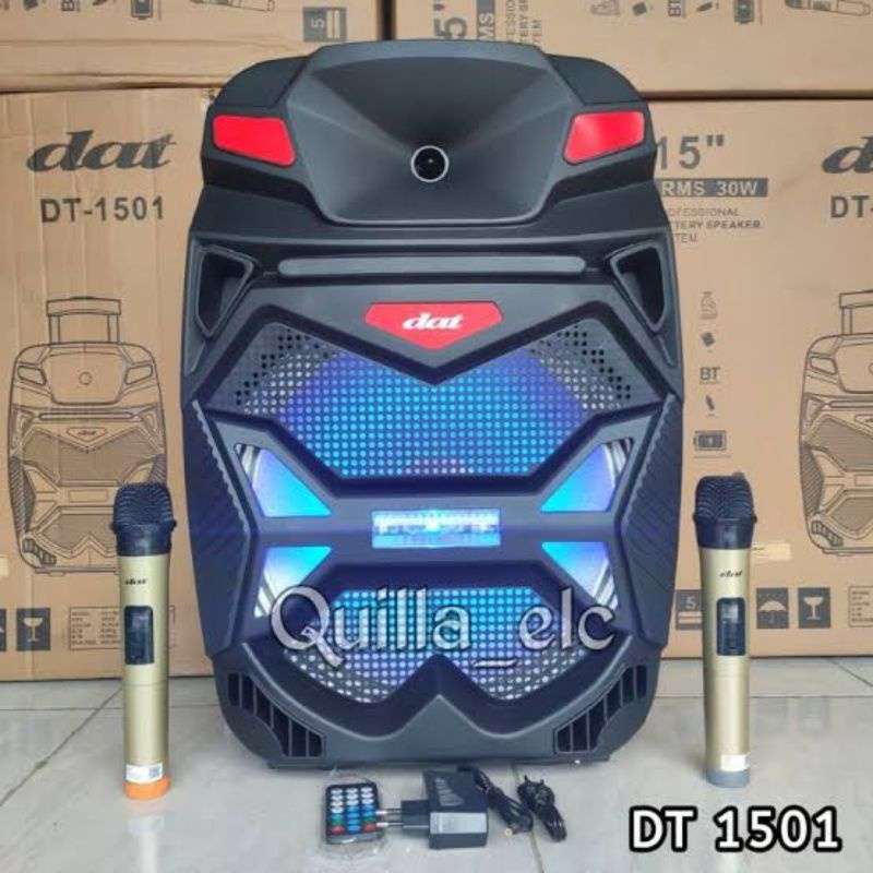 Jual Speaker Portable Dat 15 Inch Dt-1501 Bluetooth Karaoke Radio Audio ...